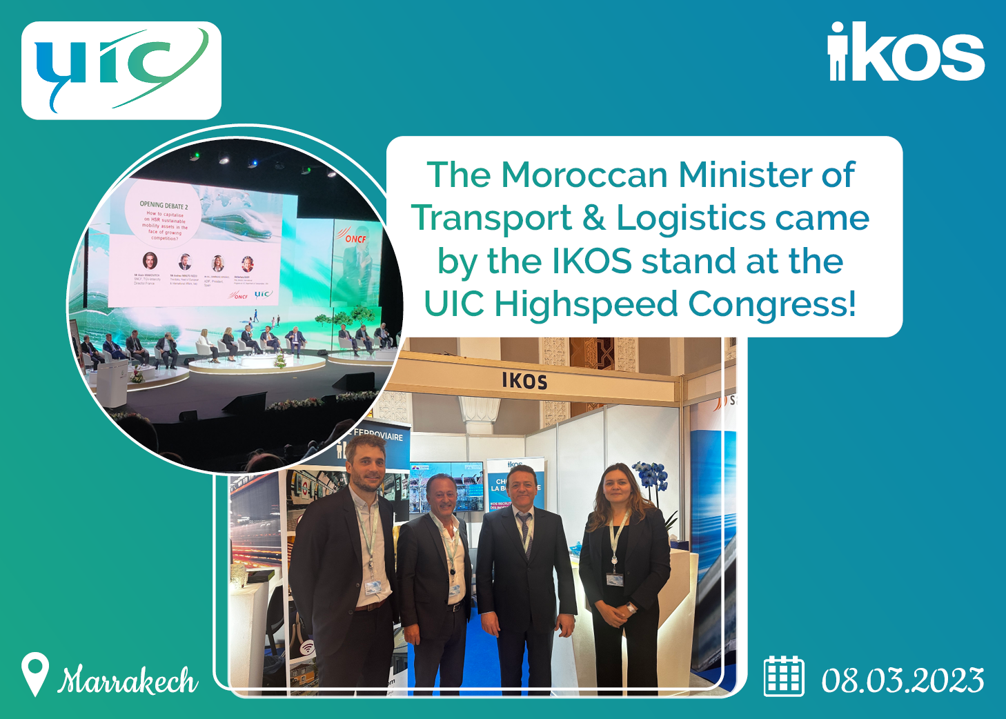 Rencontre avec le ministre des transports marocain à l'UIC | Ikos